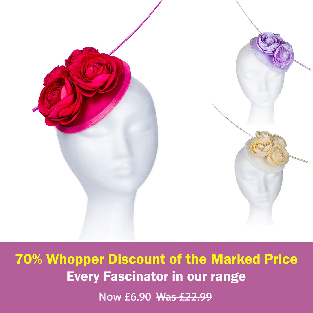 Pill Box Round Domed Fascinator With Corsage Roses Single Quill ...