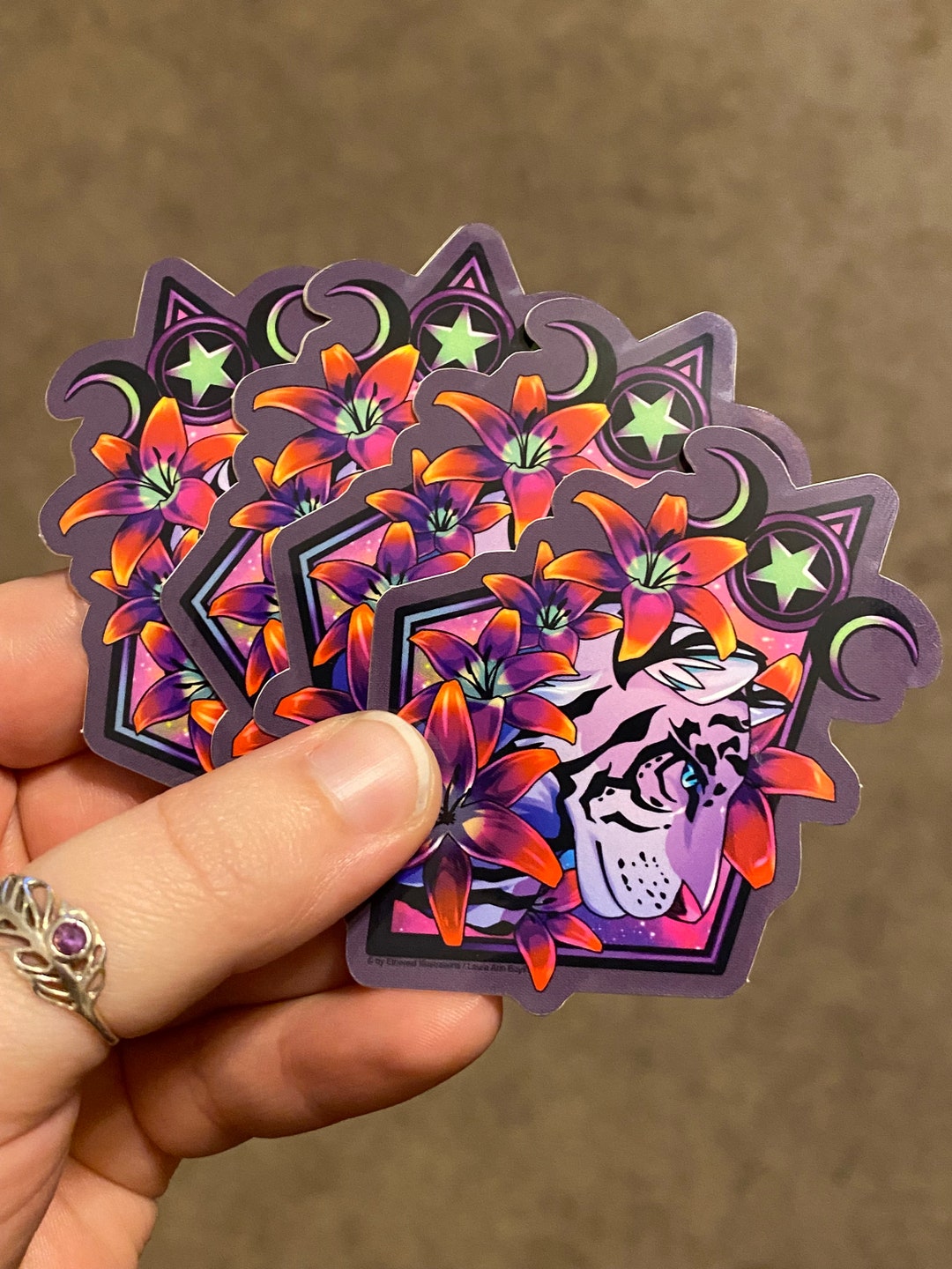 3”x2” Waterproof Glossy Vinyl Tiger Lily Sticker - Etsy