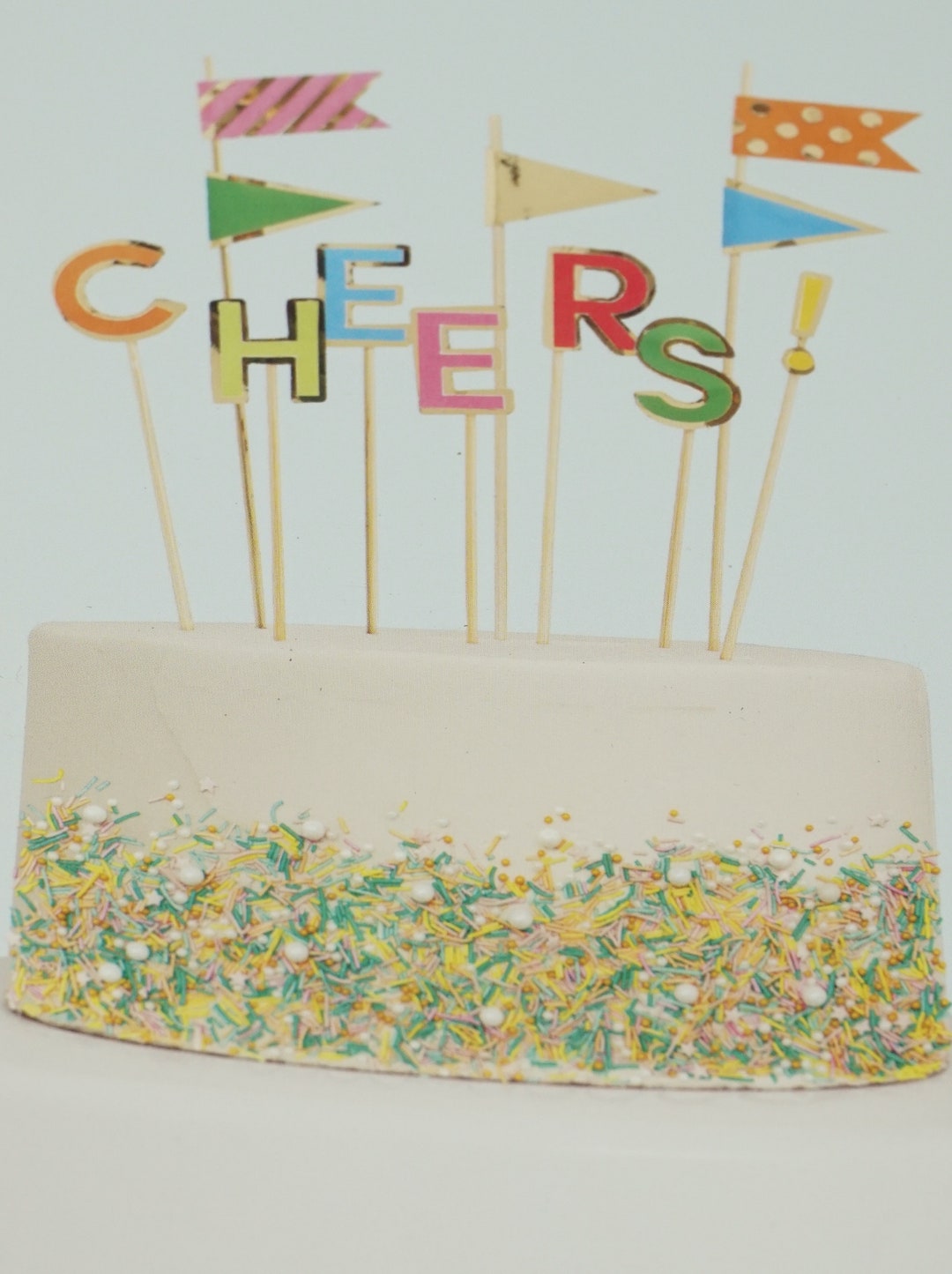 CHEERS Cake Topper Set--paper Cake Topper Decor---party Cake Decor - Etsy