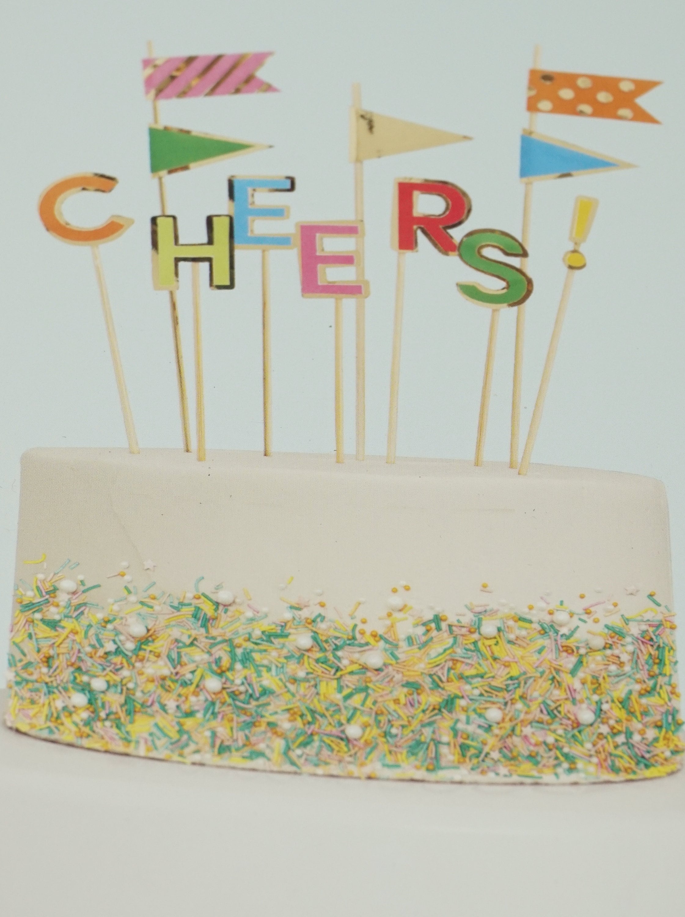 CHEERS Cake Topper Setpaper Cake Topper Decorparty Cake Decor - Etsy