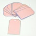 Set of 18 Pink Colored Kraft Tags With Metallic Silver Border--coral ...