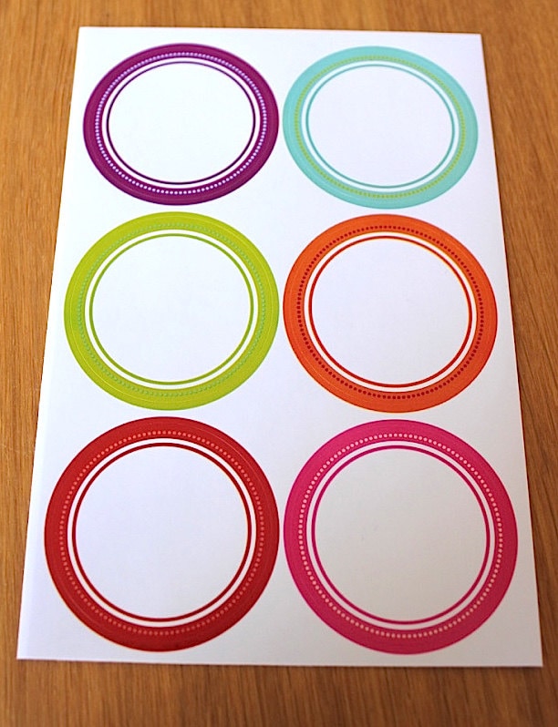 Round Sticker Set--18 Bright Circle Stickers--bright Colored Stickers ...