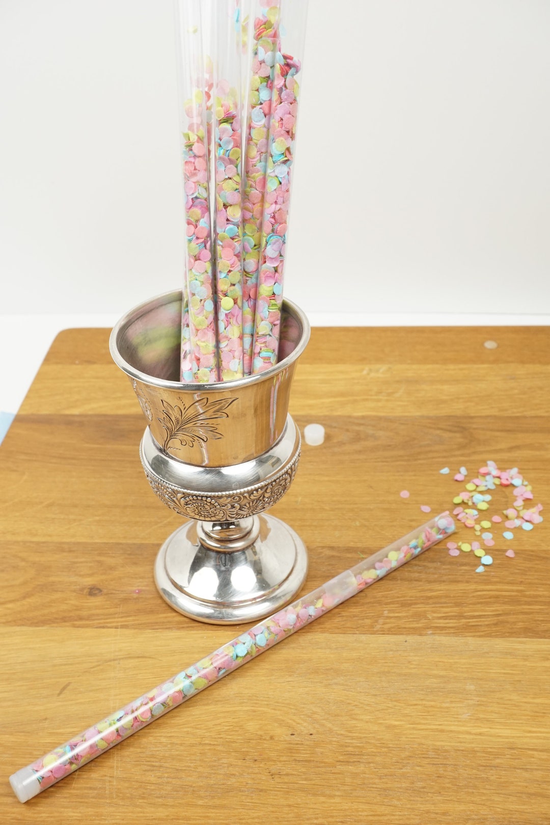 Set of 6 Confetti Wands--paper Confetti Tubes--colorful Paper Confetti ...