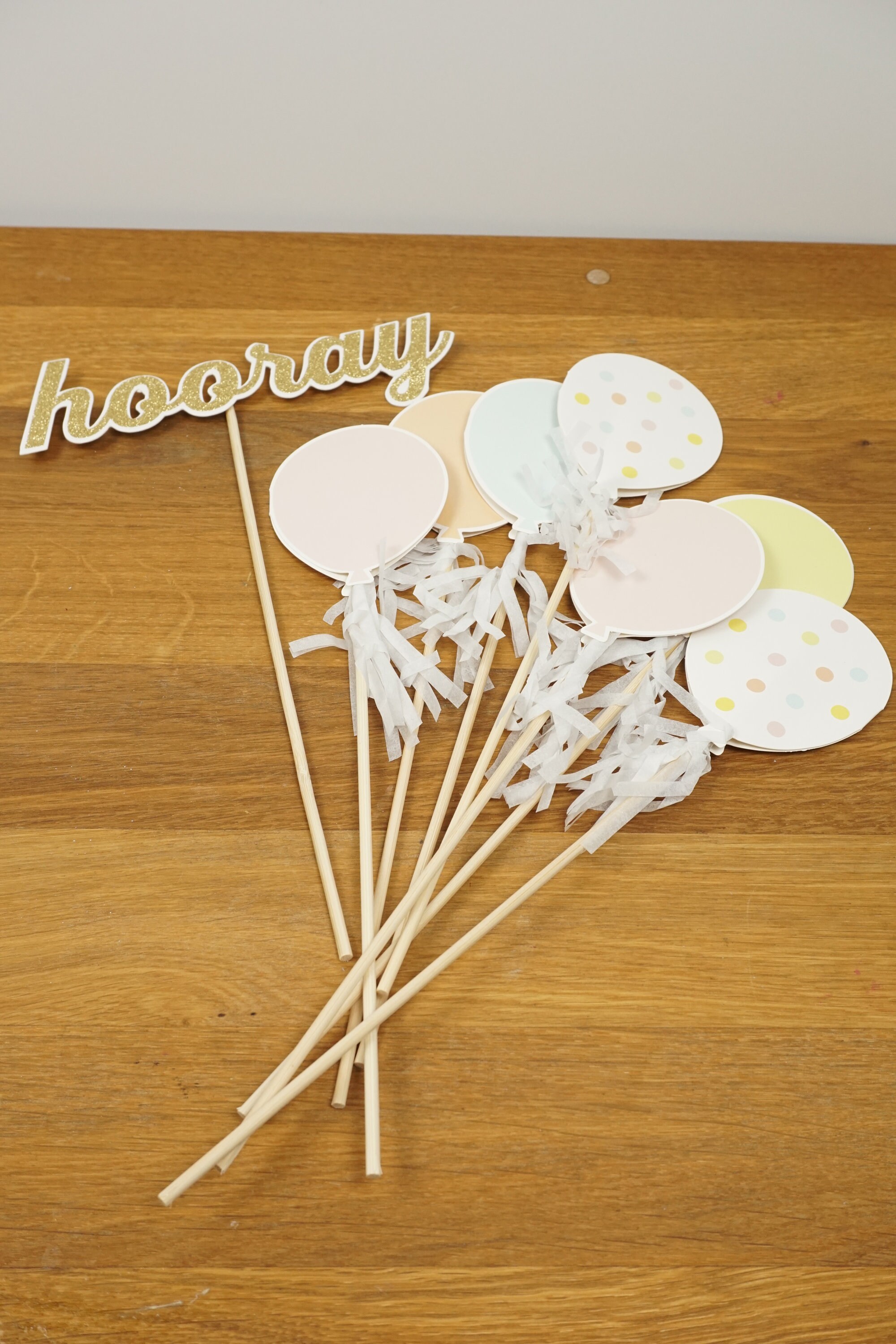 Hooray Cake Topper Set--paper Cake Topper Decor---party Cake Decor - Etsy