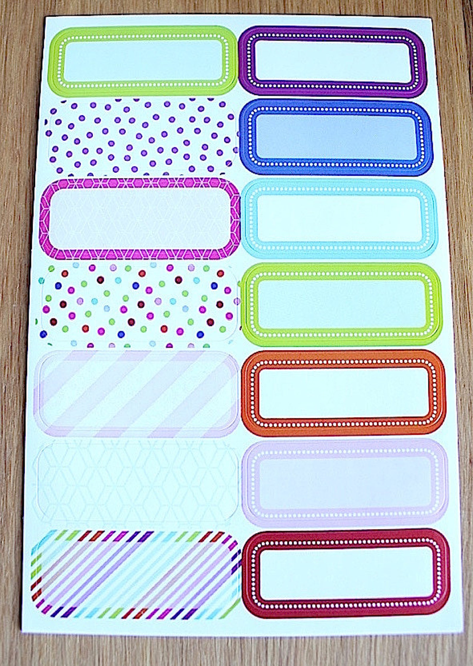 PEGATINAS rectangulares 42 pegatinas rectangulares brillantesPegatinas ...