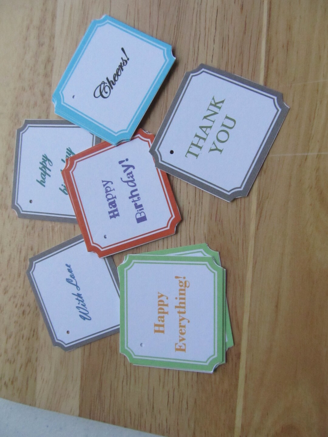 Sentiment Gift Tags--set of 12 All Occasion Gift Tags---cardstock Tag ...