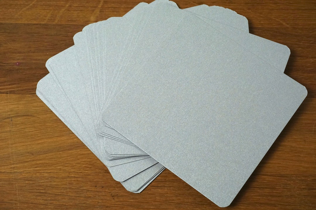 Set of 20 Silver Square Metallic Cardstock Tags--metallic Craft Paper ...