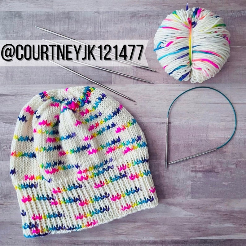 Amplitude Beanie Assigned Pooling Knitting Pattern - Etsy