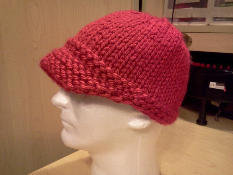 Loom Knit Newsboy Cap With Bill for Women and Men - Etsy