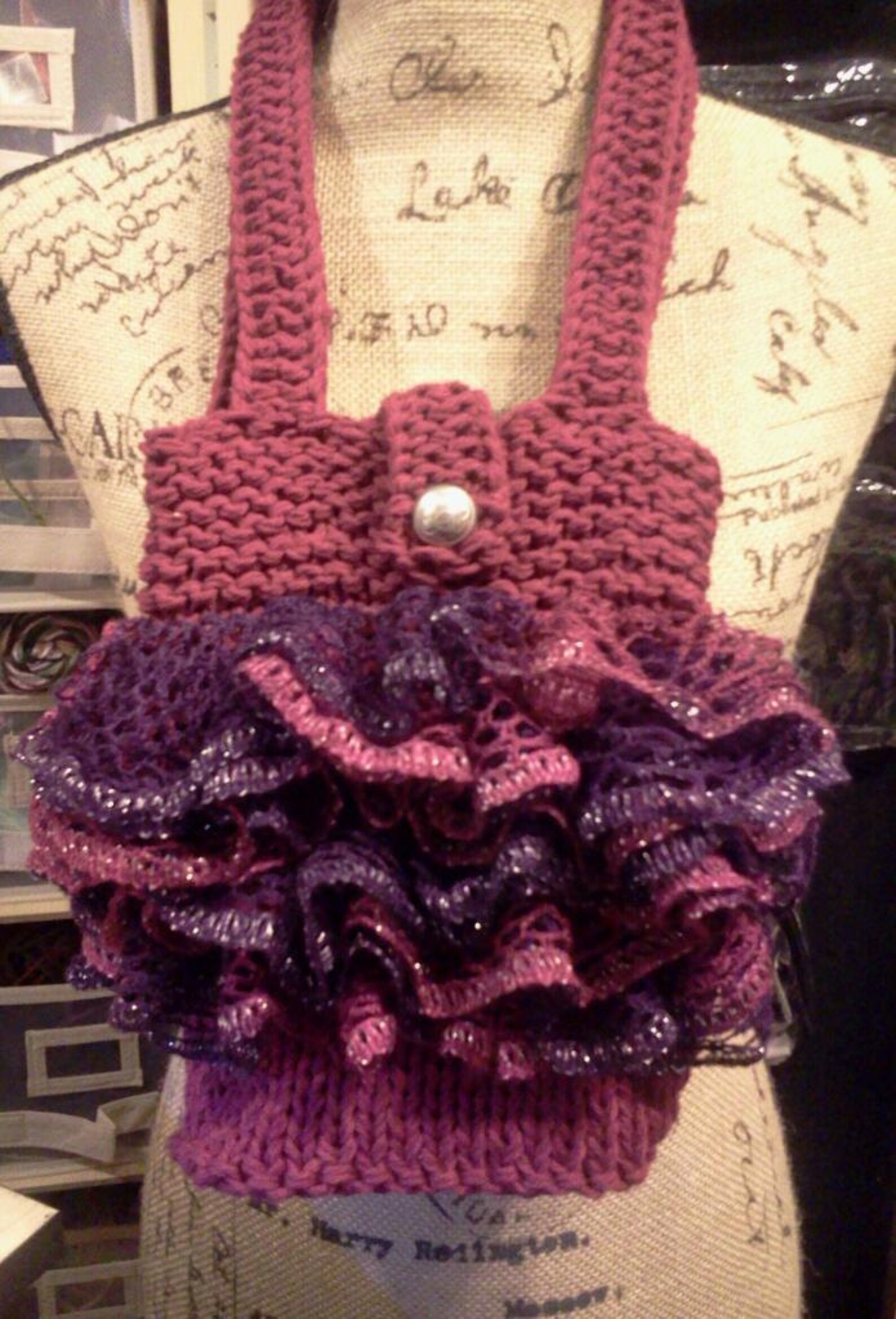 Tiny Tutu Tote - Ruffle Loom Knit Bag Pattern - 4 Different Versions ...