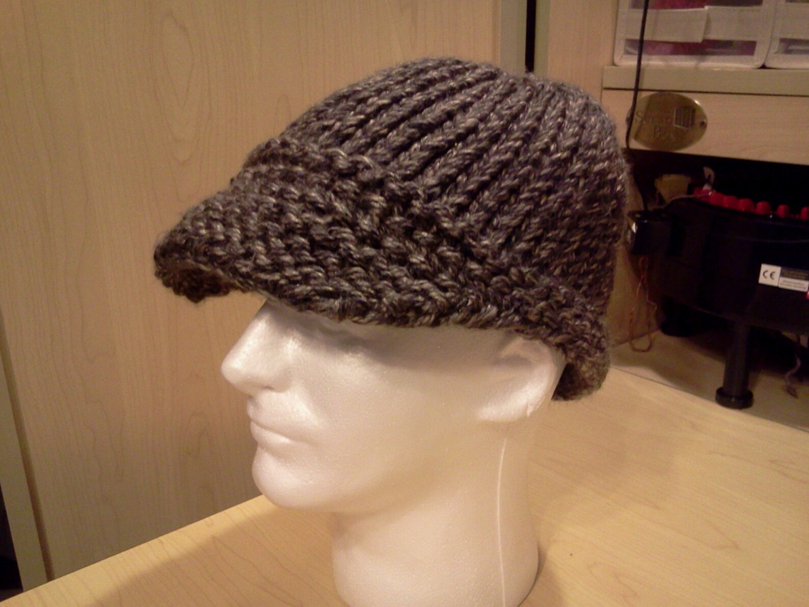 Loom Knit Newsboy Cap With Bill for Women and Men - Etsy