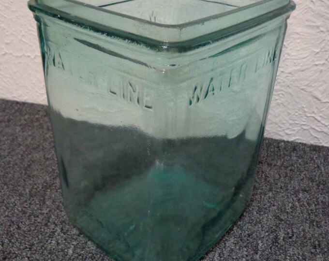 Antique Late 1800s-1930s Wet-cell Battery Aqua Glass Jar Made in USA ...