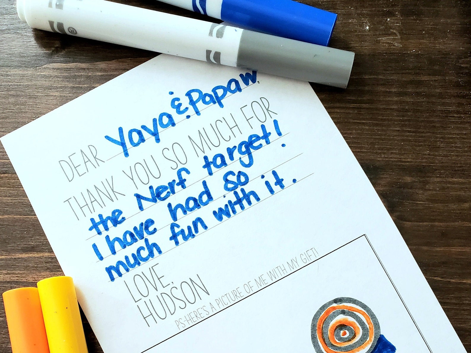 Kids' Thank You Notes Thank You Note Template Printable Thank You Notes ...