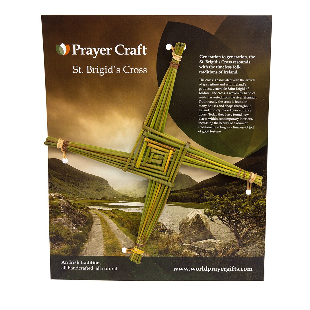 St. Brigid's Cross With Free Harp Lapel Pin - Etsy