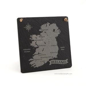 Map of Ireland - Natural Slate Wall Plaque | Ireland | Map of Ireland ...
