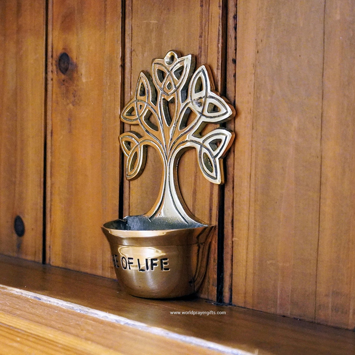 Tree of Life Brass Holy Water Font Ireland - Etsy