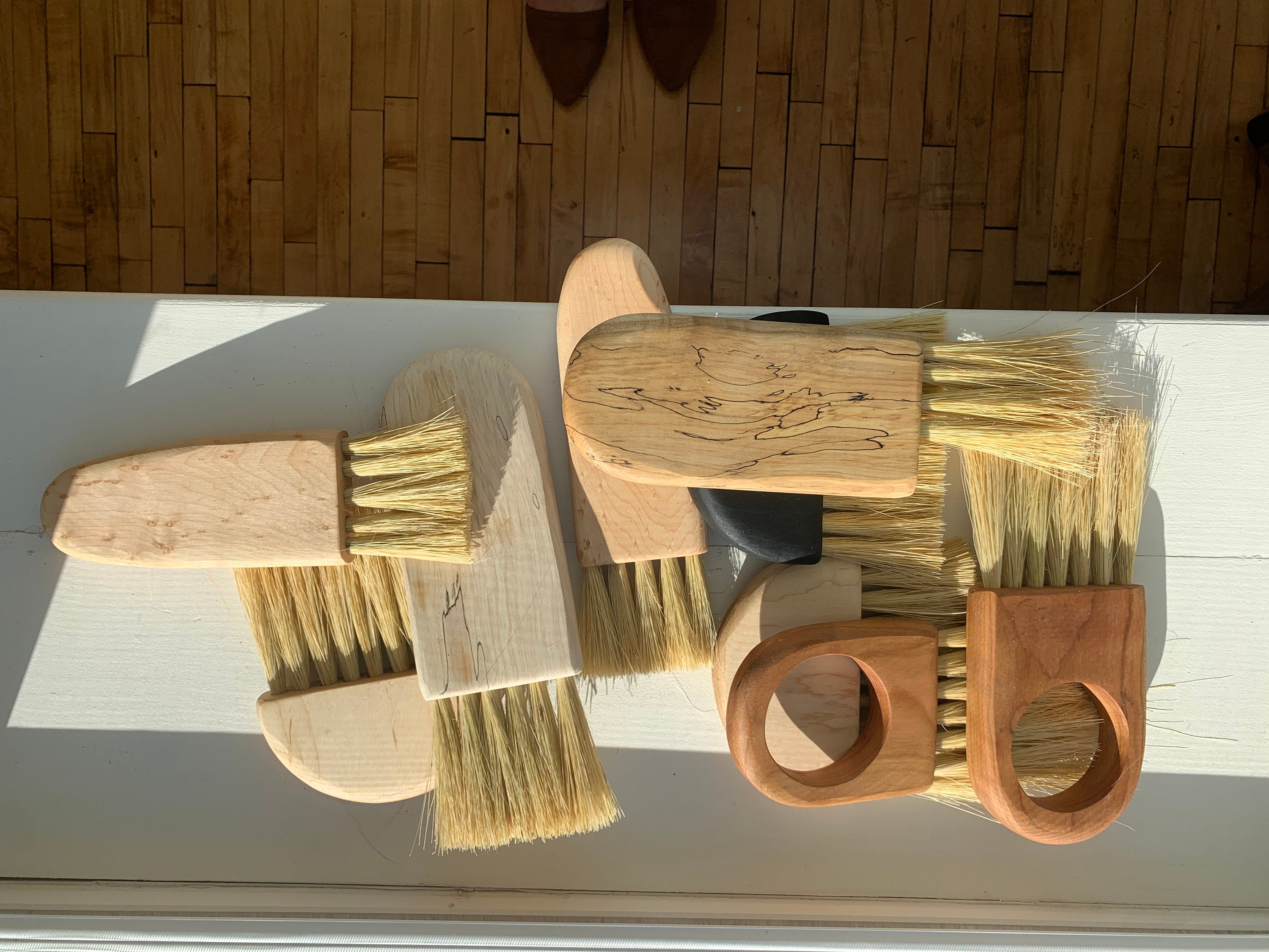 Shou Sugi Ban Arc Brush | Bench Brush | Tampico | Minimal | Sweeper - Etsy