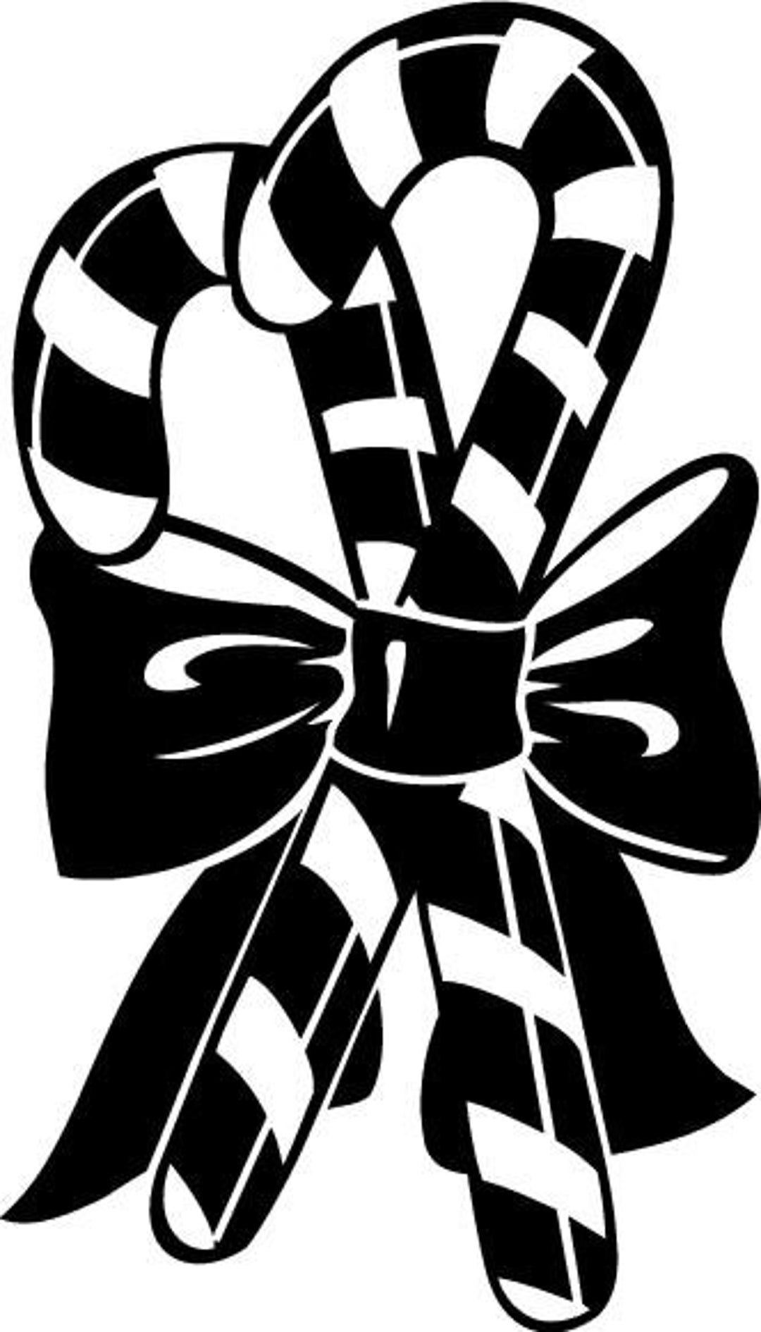 Candy Cane Bow Svg Eps Dxf Cnc Plasmas Laser Cricut Silhouette Cuttable ...