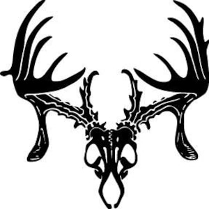 Deer Skull Svg Eps Dxf Cnc Plasmas Laser Cricut Silhouette Cuttable ...