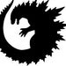Godzilla Circle Svg Eps Dxf Cnc Plasmas Laser Cricut Silhouette ...
