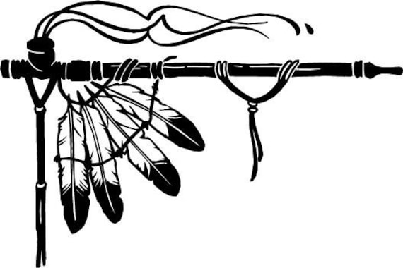 Feathered Peace Pipe Svg Eps Dxf Cnc Plasmas Laser Cricut - Etsy