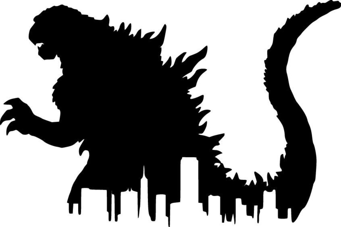 Godzilla Scene Svg Eps Dxf Cnc Plasmas Laser Cricut Silhouette Cuttable ...