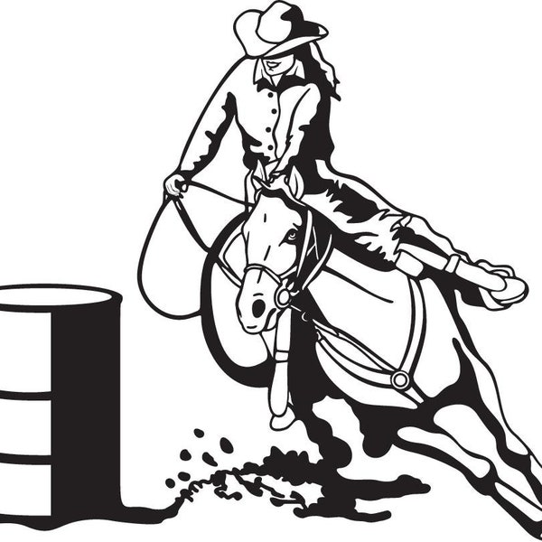 Barrel Racing Svg - Etsy