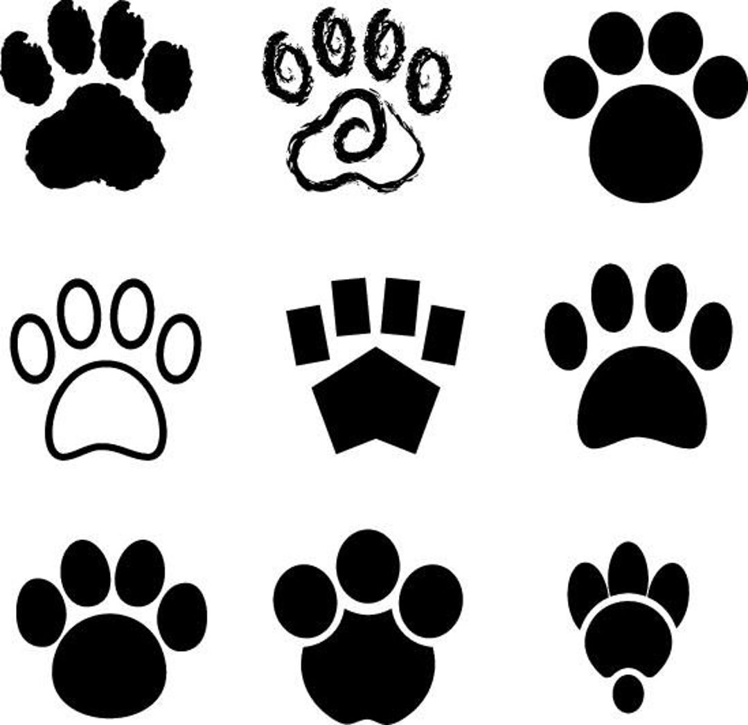 Puppy Dog Paws Svg Eps Dxf Cnc Plasmas Laser Cricut Silhouette Cuttable ...