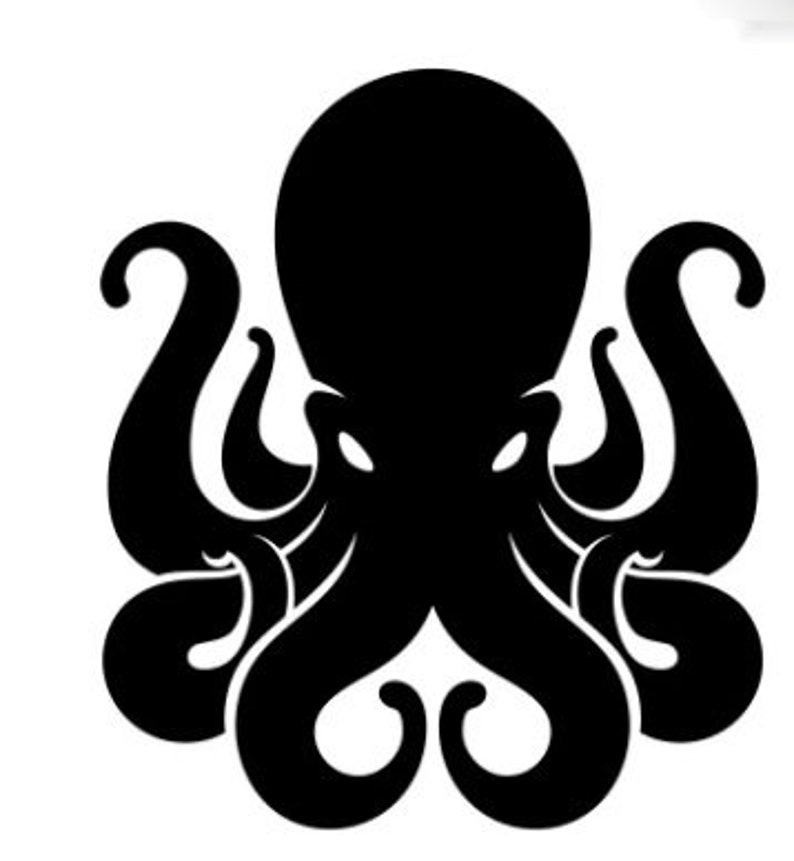 Octopus Svg Eps Dxf Cnc Plasmas Laser Cricut Silhouette Cuttable ...
