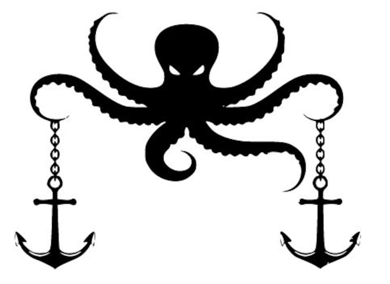 Octopus Anchors Svg Eps Dxf Cnc Plasmas Laser Cricut - Etsy