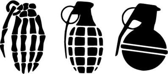 Grenades Svg Eps Dxf Cnc Plasmas Laser Cricut Silhouette | Etsy
