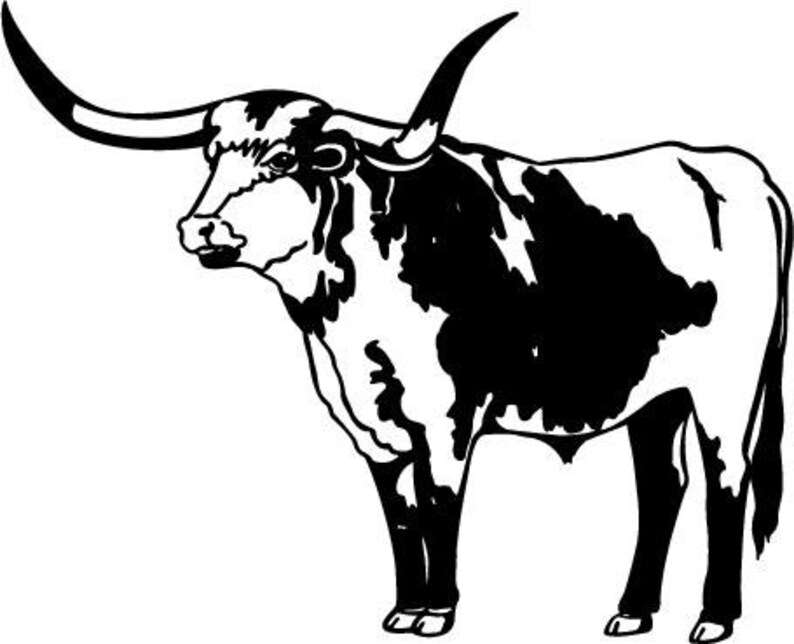Longhorn Svg Eps Dxf Cnc Plasmas Laser Cricut Silhouette Cuttable ...