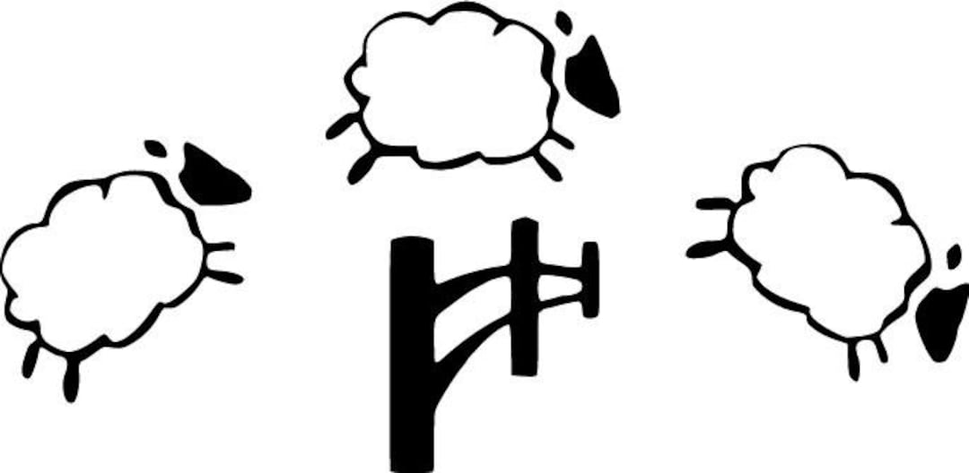 Counting Sheep Svg Eps Dxf Cnc Plasmas Laser Cricut Silhouette Cuttable ...