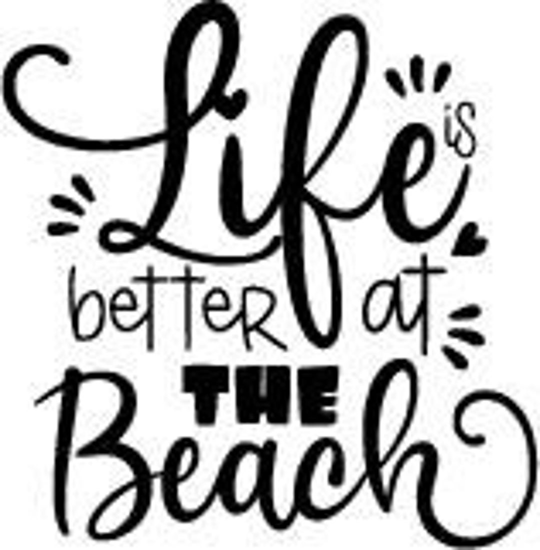Beach Life Svg Eps Dxf Cnc Plasmas Laser Cricut Silhouette Cuttable ...