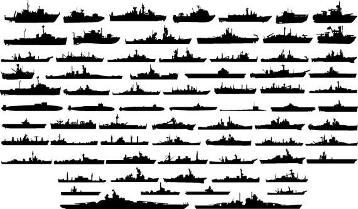 Naval Ships Set Svg Eps Dxf Cnc Plasmas Laser Cricut Silhouette ...