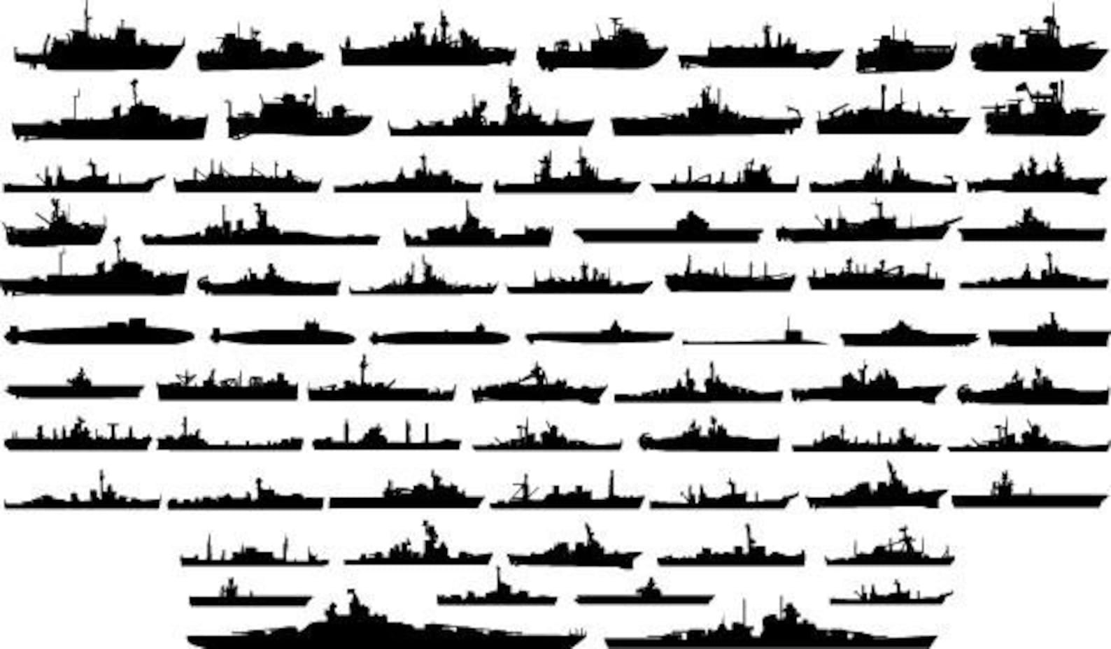 Naval Ships Set Svg Eps Dxf Cnc Plasmas Laser Cricut | Etsy