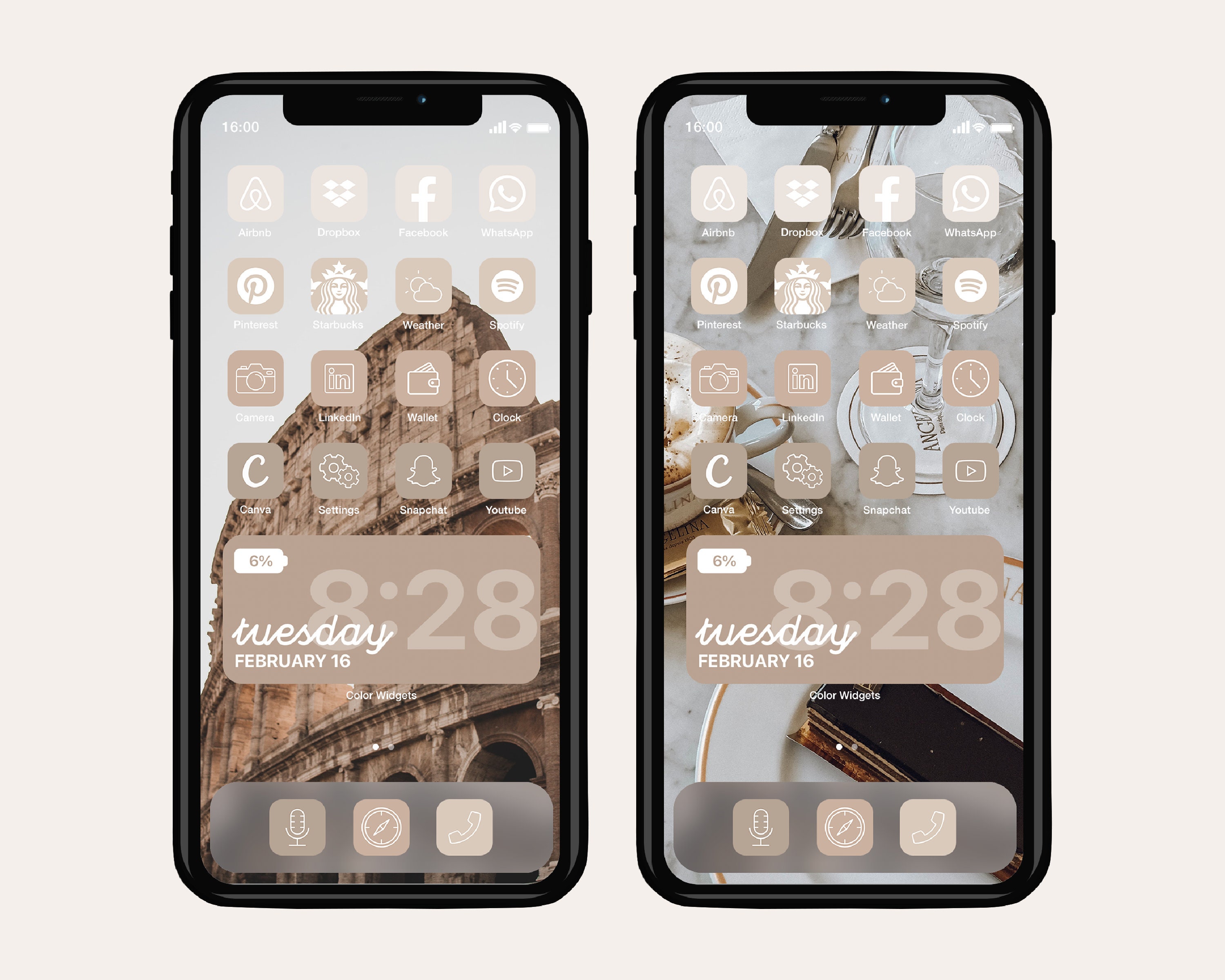 Ios 14 Neutral App Icons Minimal Neutral Aesthetic Neutral - Etsy UK