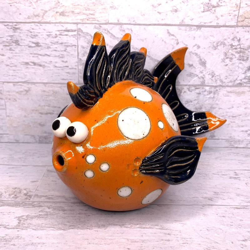 Clay Fish Sculpture - Etsy