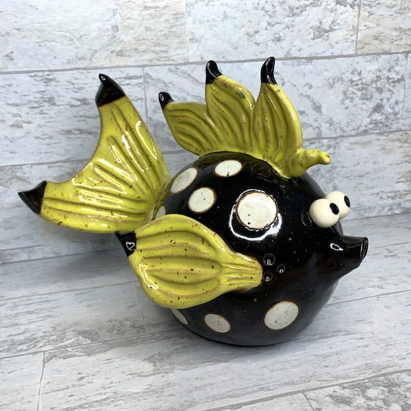 Clay Fish Sculpture - Etsy