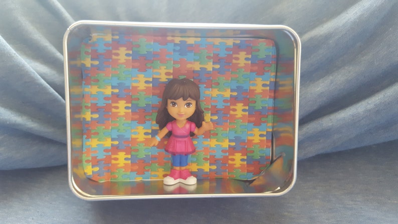 Dora-Autism Awareness Mini Shadow Box | Etsy