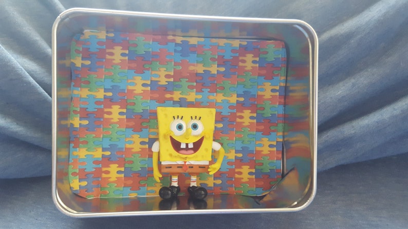 SpongeBob SquarePants-Autism Awareness Mini Shadow Box | Etsy
