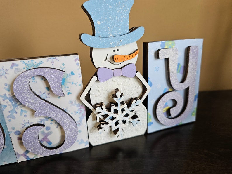 FROSTY Snowman Large Word Block Table or Shelf Decorations, 15" - Etsy