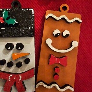 Christmas Ornament Set, Santa Belt, Elf, Gift, Reindeer, Snowman ...