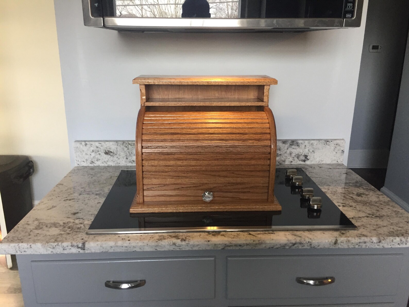 New Large Bread Box Roll Top Storage Hand Crafted From Home Grown Solid ...