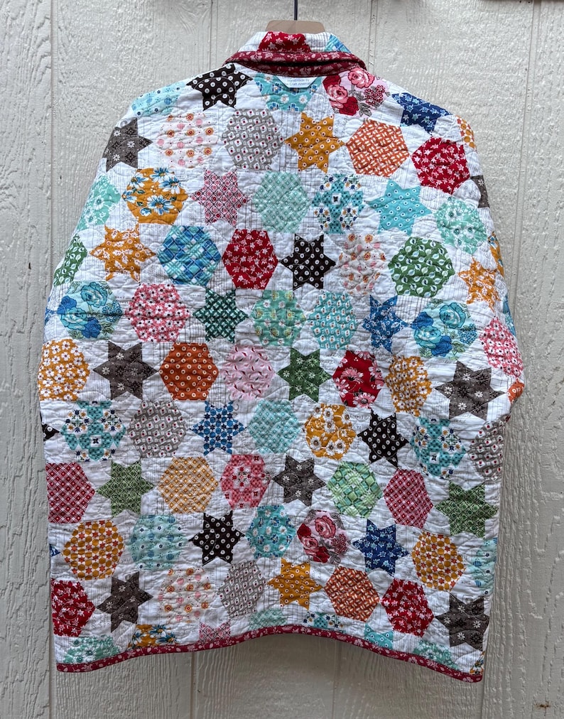 Handmade Women's Quilted Jacket, Fully Lined, Contrasting Binding ...