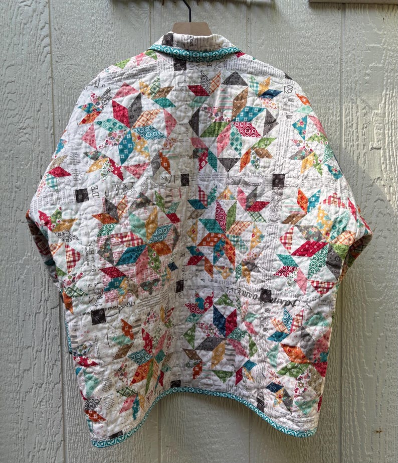 Handmade Women's Quilted Jacket, Fully Lined, Contrasting Binding ...