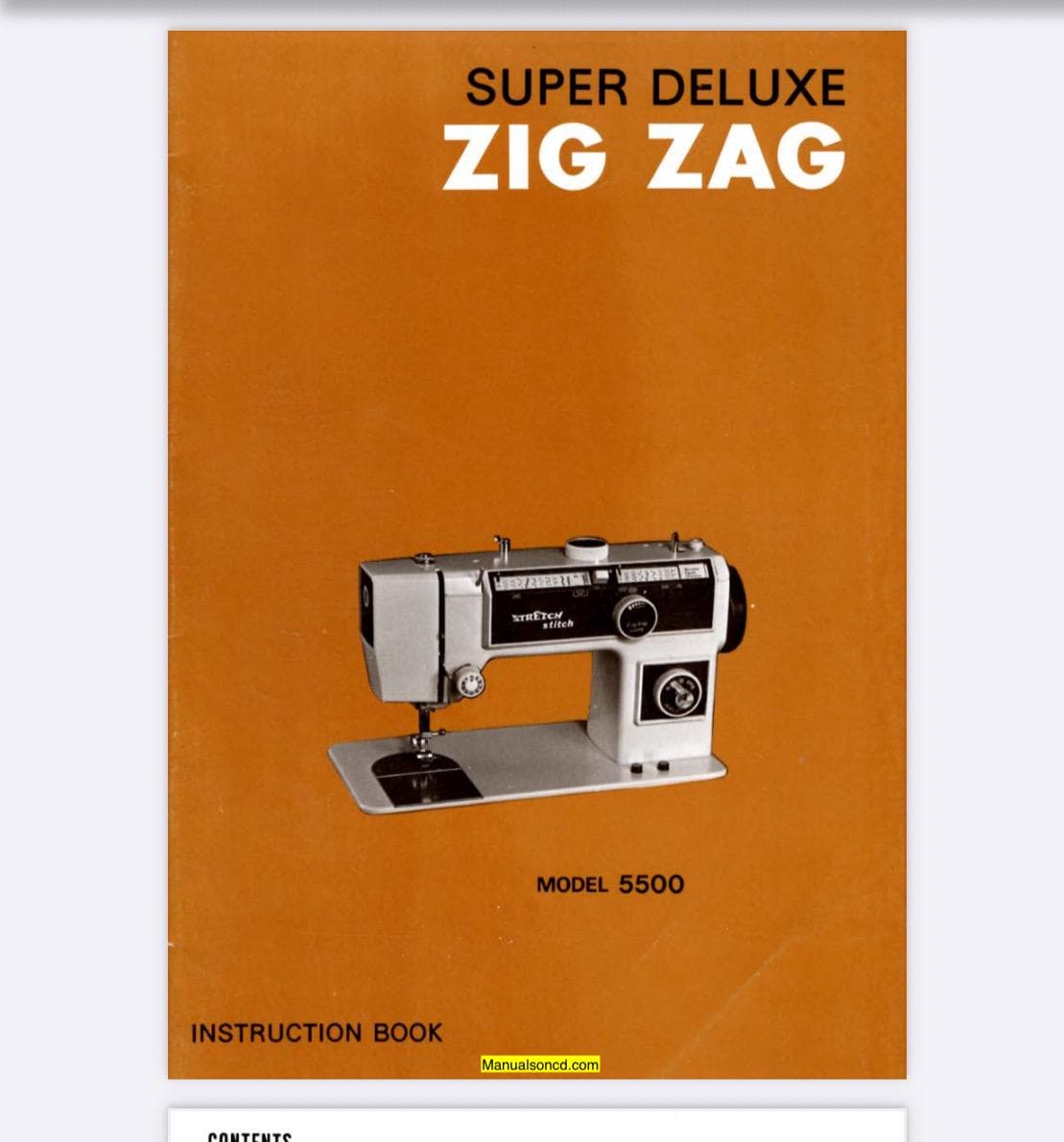 The Morse Super Deluxe Zig Zag 5500 INSTRUCTION Manual Digital PDF - Etsy