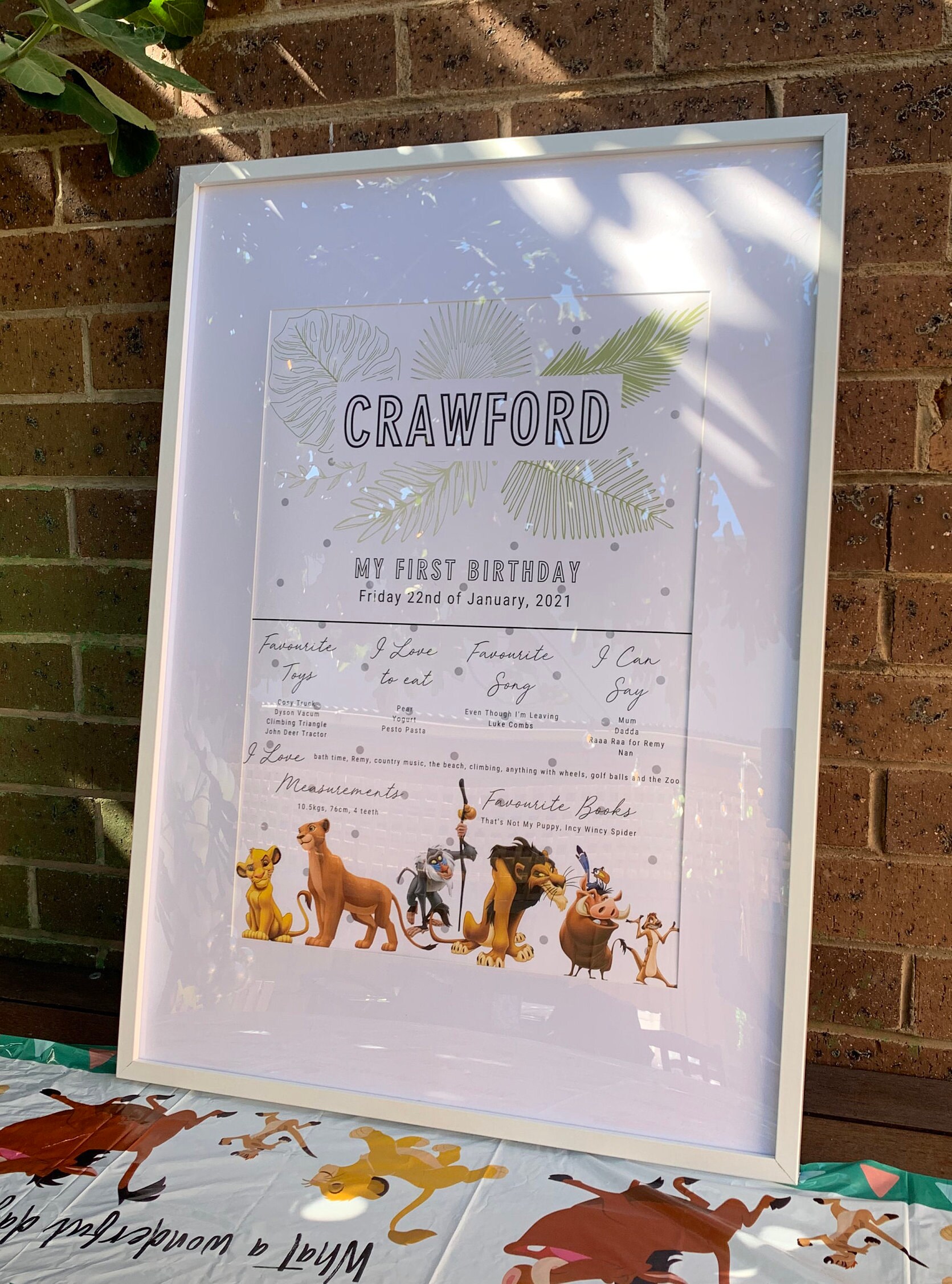 The Lion King, Birthday Poster - Etsy