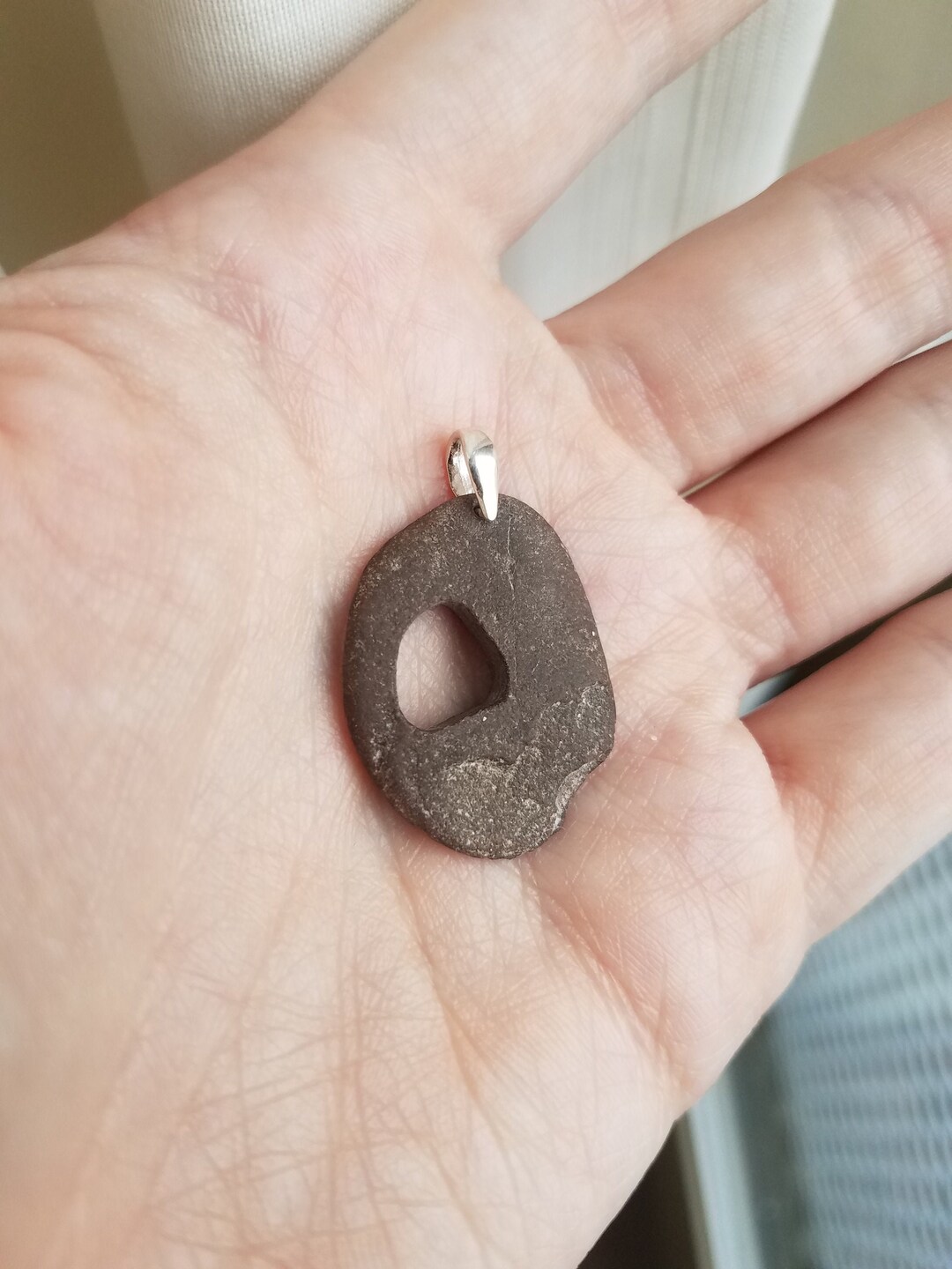 Stone Pebble Pendant - River Stone Carving - Beach Pebble Carving ...