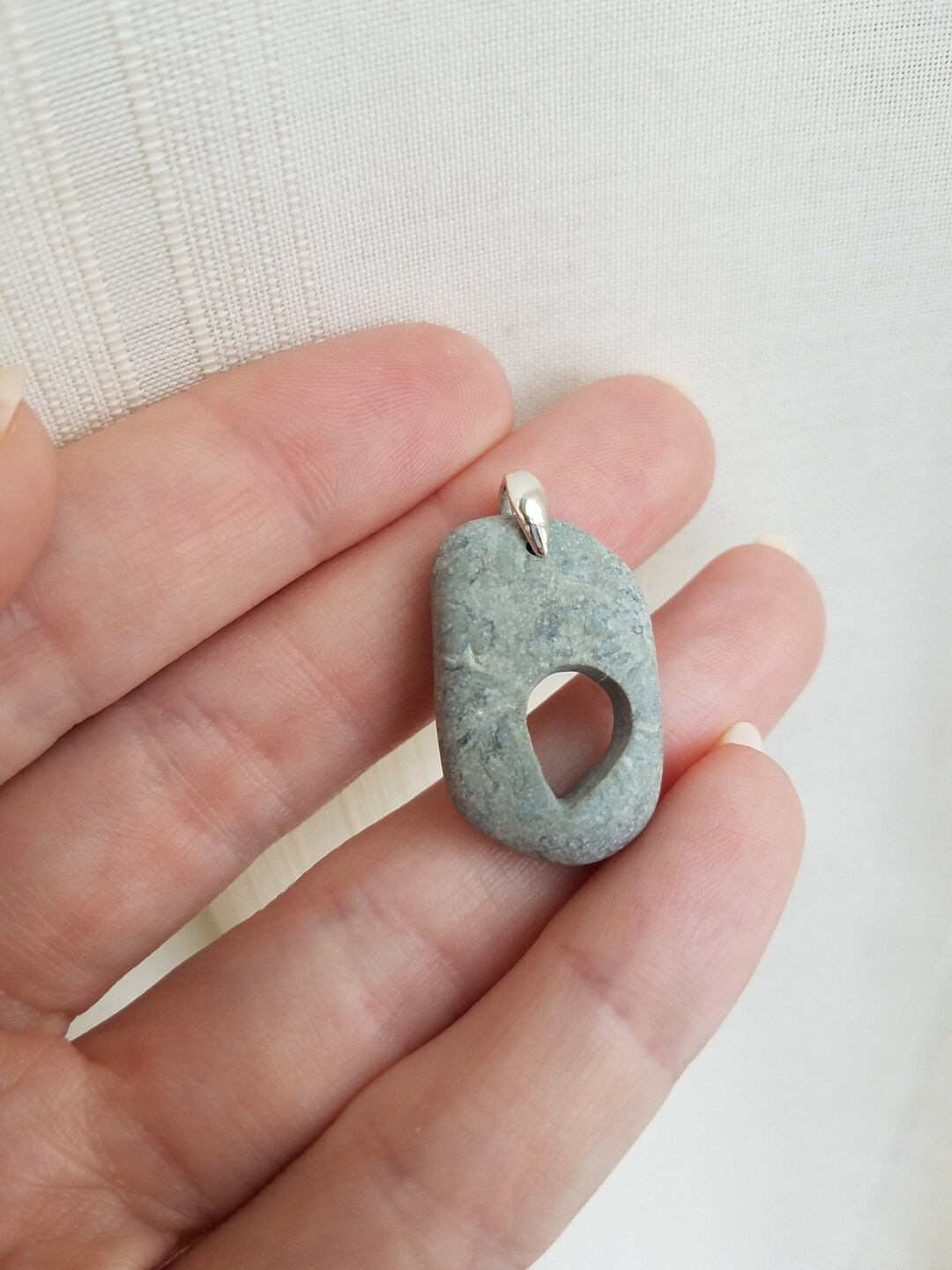 Stone Pebble Pendant - River Stone Carving - Beach Pebble Carving ...